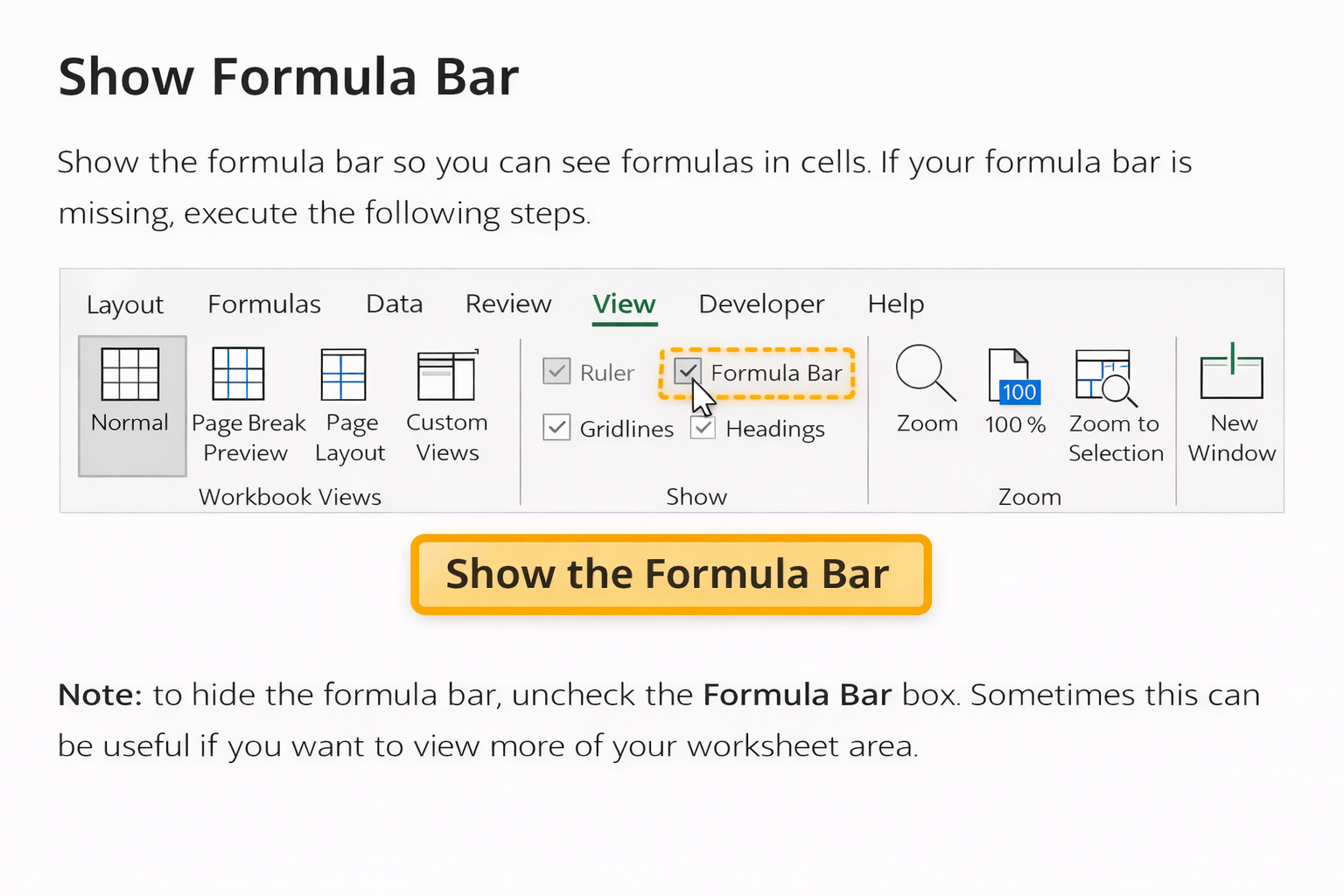 Formula Bar in Excel - Excel Examples