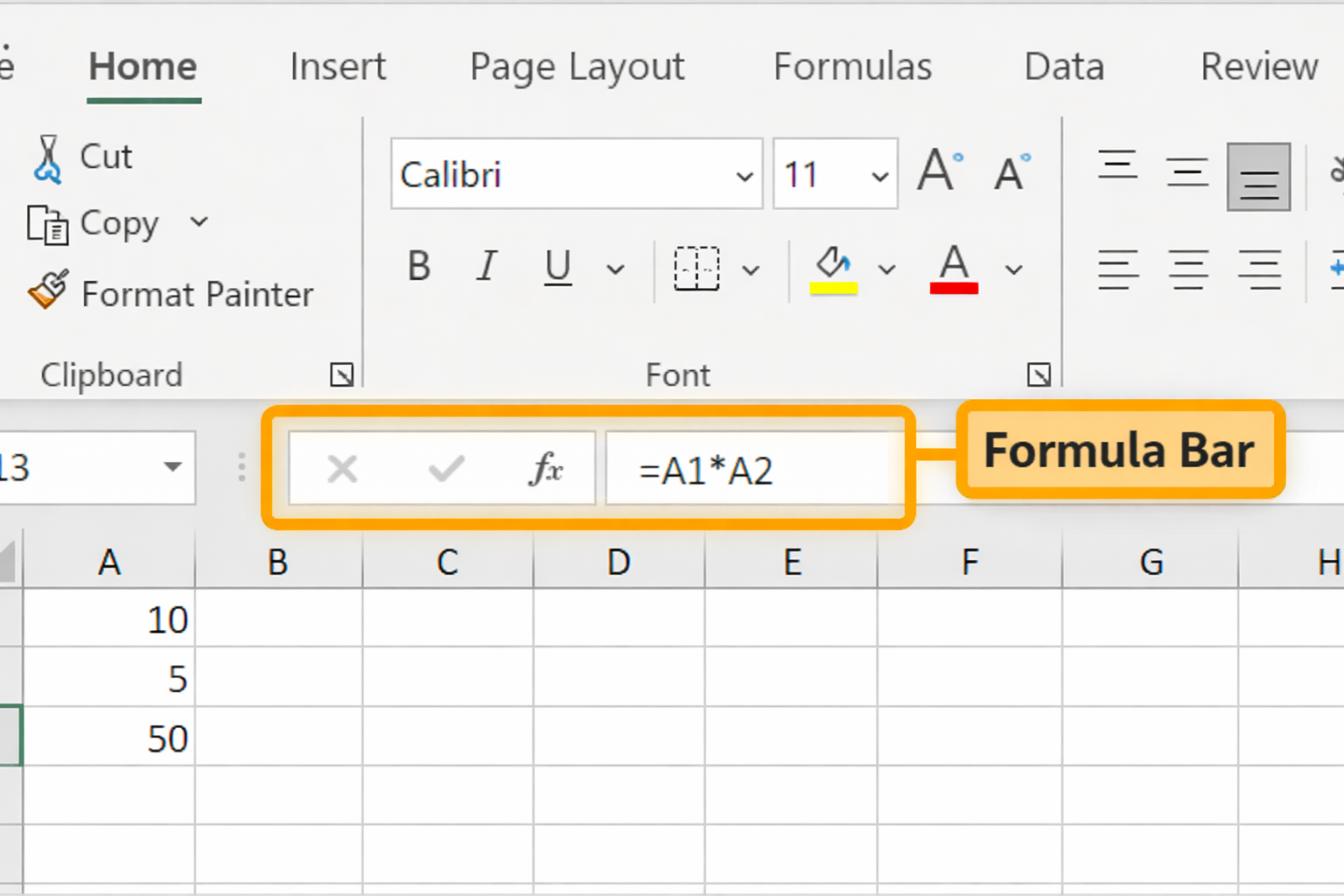 Formula Bar in Excel - Excel Examples
