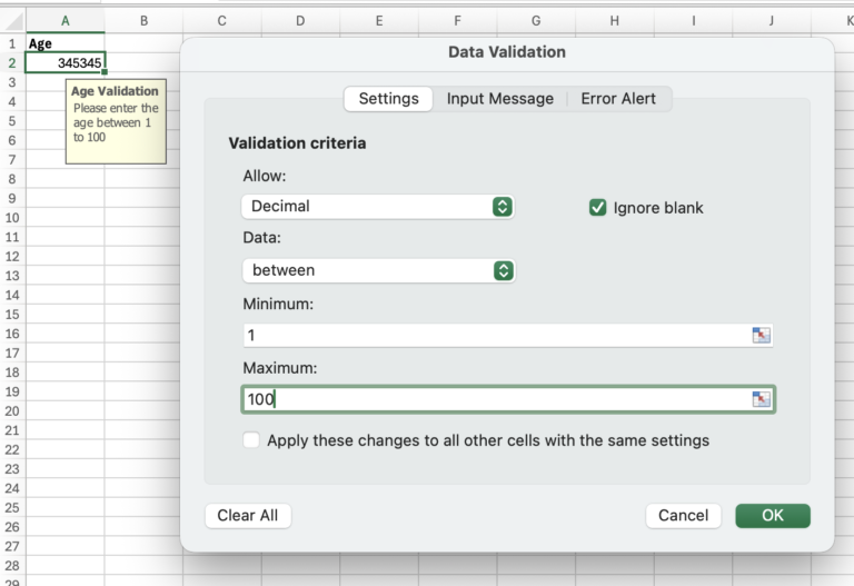 Data Validation in Excel - Excel Examples